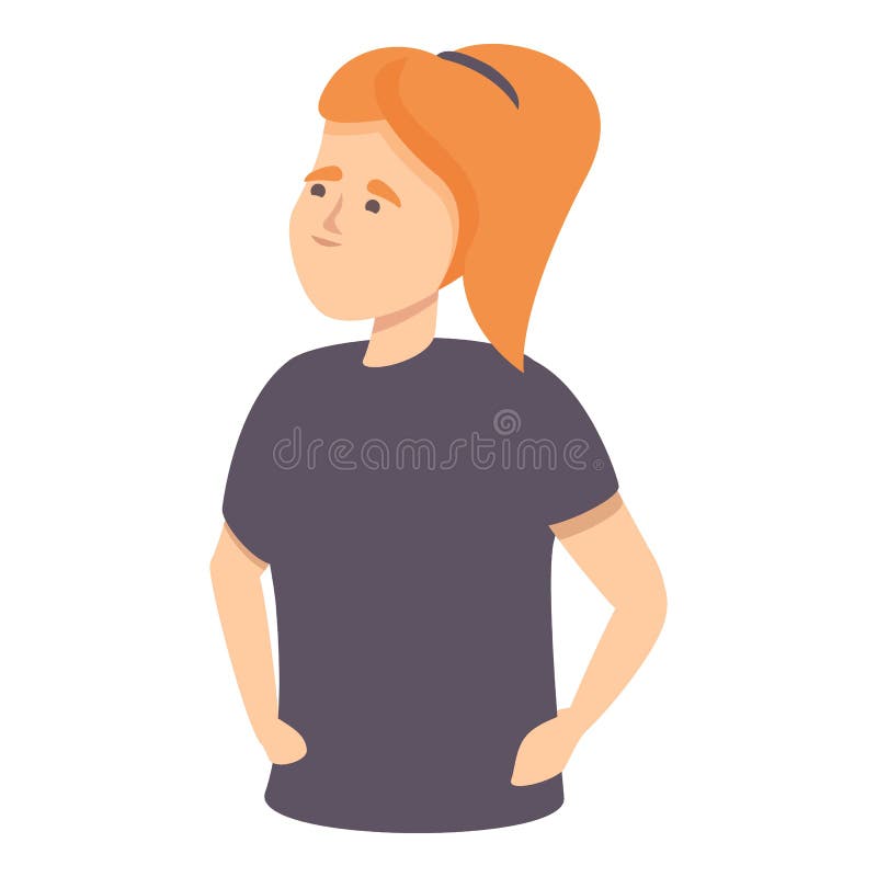 Girl Memory Care Icon Cartoon Vector Woman Dementia Stock Vector