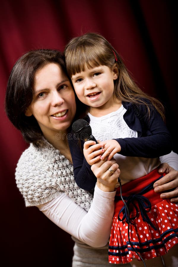 Girl with microphone stock photo. Image of humen, cute - 22446512