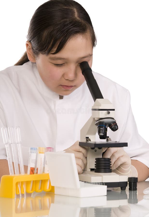 Kids using microscope stock photo. Image of schoolchildren - 90722460