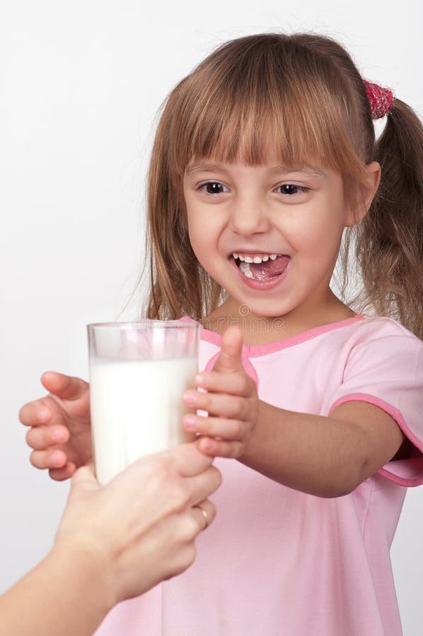 Young Girl Drinking Milk stock photo. Image of adorable - 1768424