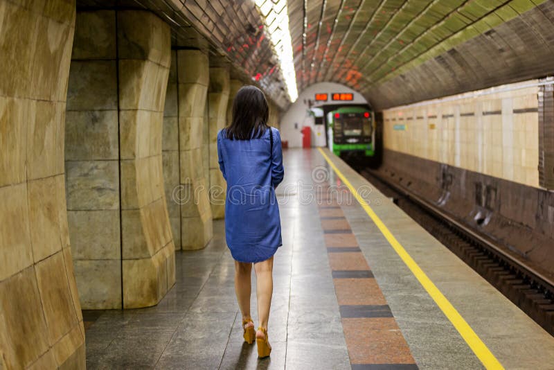 Girl missed the train stock image. Image of arrival, adult - 27176685