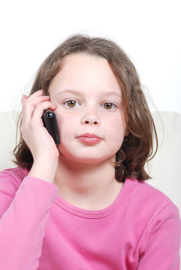 Girl with a mobile phone stock image. Image of european - 19058449