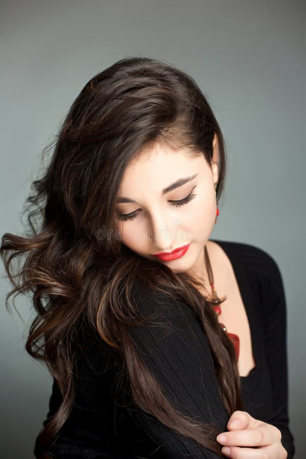 Beautiful Young Hispanic Woman Stock Photo - Image of lady, eastern ...