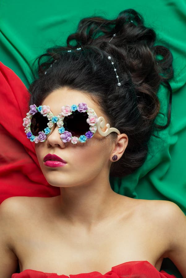 Girl model in sunglasses stock photo. Image of pretty - 85361534