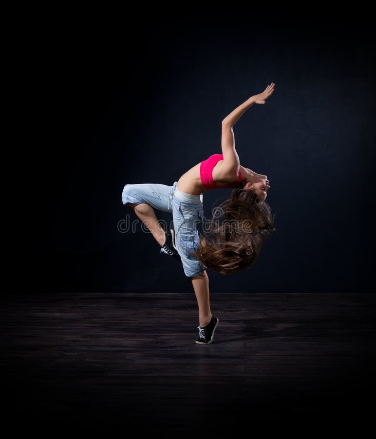 Girl Modern Dancer (normal Version) Stock Photo - Image of cheerful ...