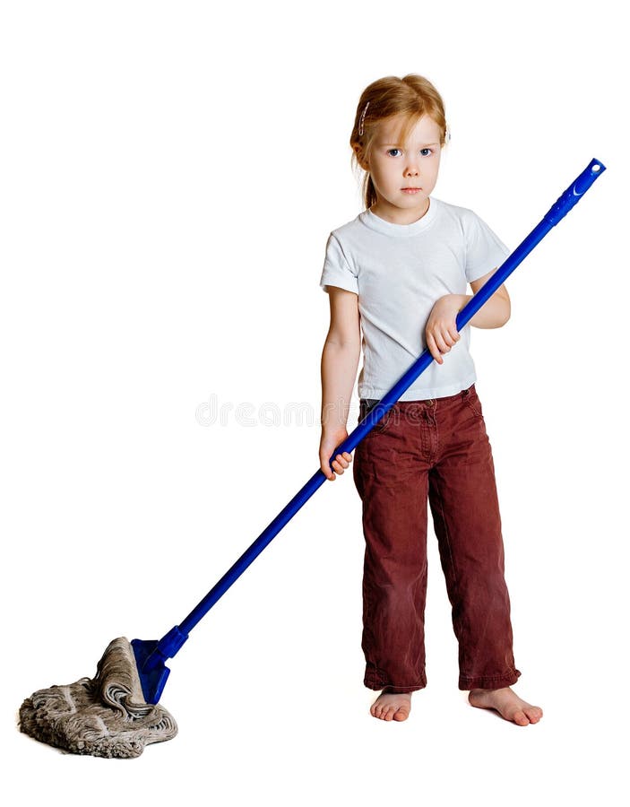Child Mop Barefoot Stock Photos - Free & Royalty-Free Stock Photos from ...
