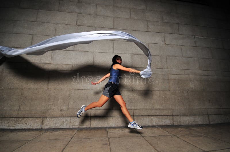 Girl in Motion 8 stock image. Image of jumping, leap, girl - 6074011