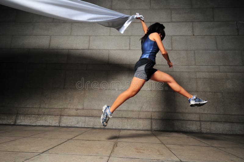 Girl in Motion 18 stock image. Image of creativity, running - 6081267