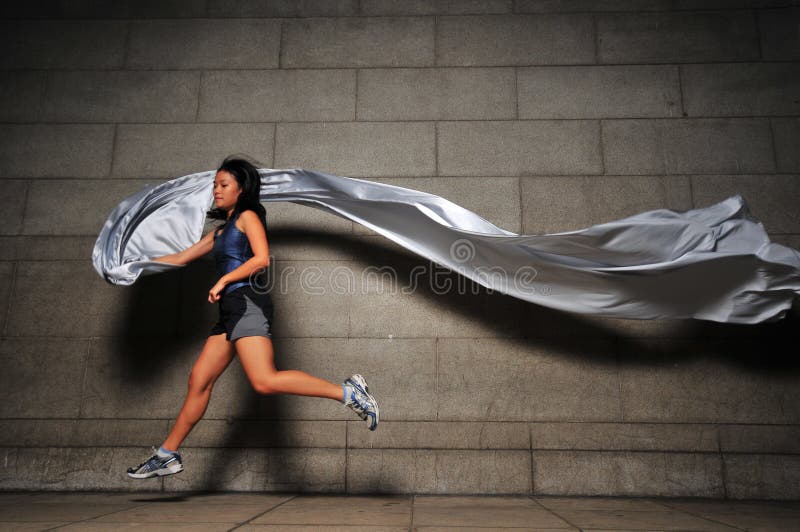 Girl in Motion 8 stock image. Image of jumping, leap, girl - 6074011