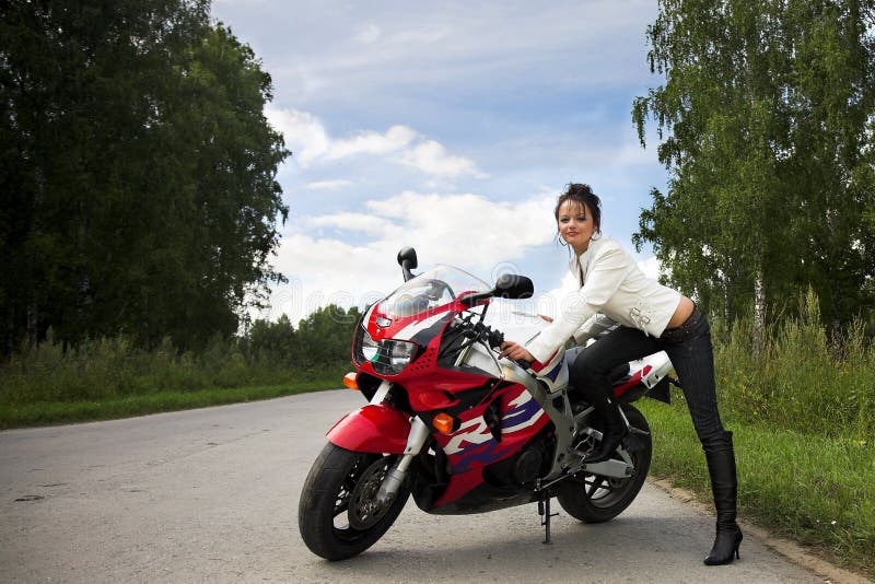 Motorbiker stock photo. Image of caucasian, color, landscape - 15761744