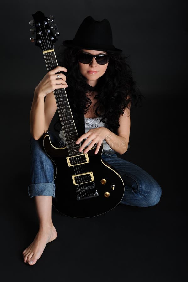 Girl Musician stock photo. Image of beauty, female, glamour - 14148930