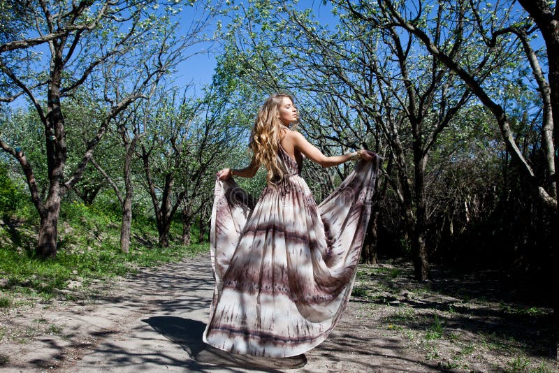 Girl on the nature stock photo. Image of girl, lady, nice - 53309684