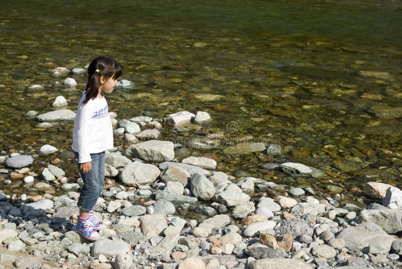 Girl near the river stock photo. Image of girls, african - 19313280