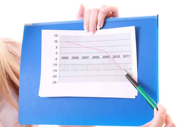 Girl With Negative Chart Picture. Image: 8309694