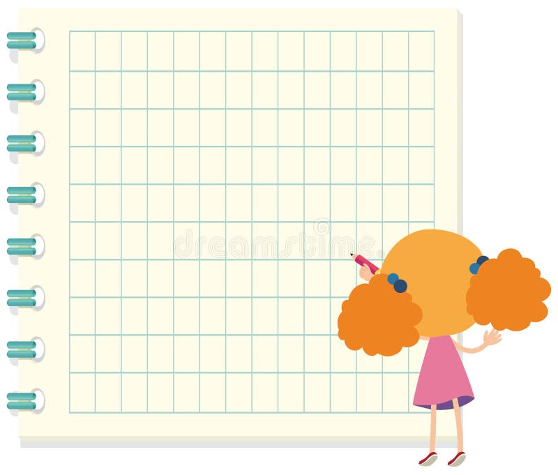 Girl on note template stock vector. Illustration of message - 147800074