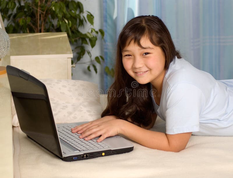 Girl with notebook. stock photo. Image of clothing, face - 3410446