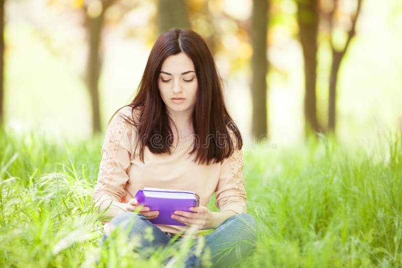 Girl with notebook stock image. Image of girl, connection - 40188041