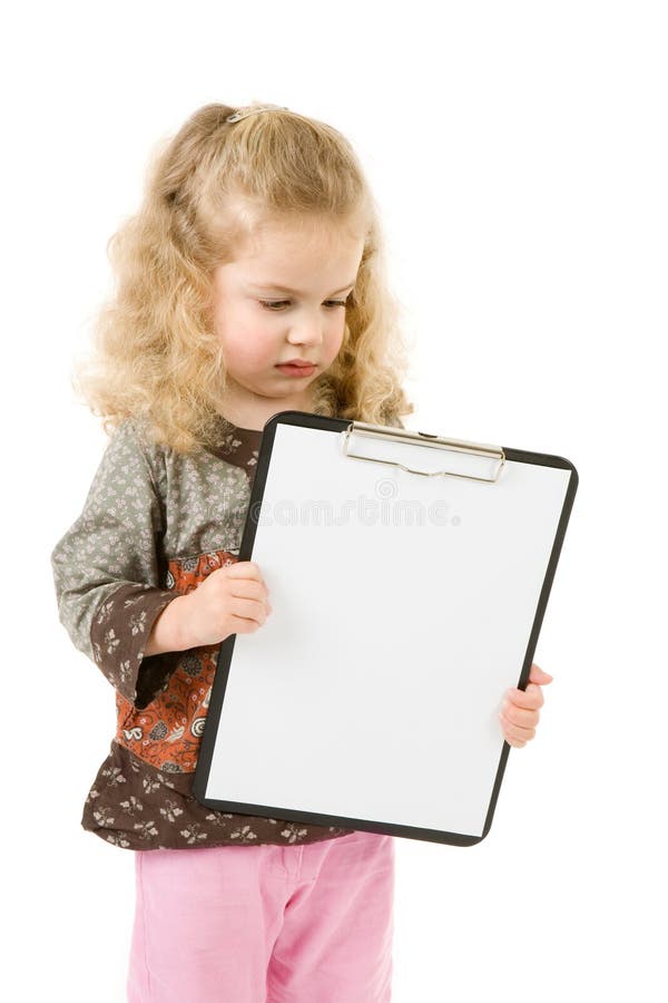 Girl with notepad stock photo. Image of notepad, conceptual - 3024250