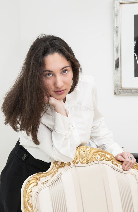 Girl in the office stock image. Image of adult, friendly - 28411009