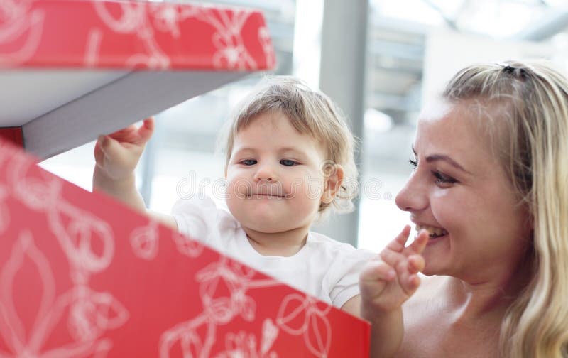 Girl open box stock image. Image of beautiful, childhood - 20243657