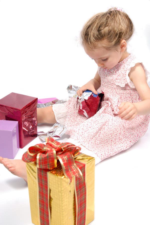 Opening Presents stock image. Image of give, offer, gift - 316121