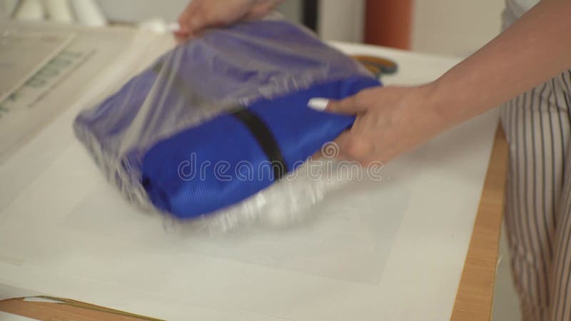 Cut Packaging with Scissors Stock Footage - Video of person, uniform ...