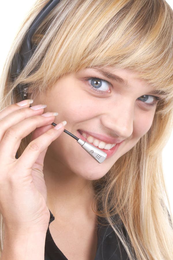 Operator girl stock photo. Image of helpful, operator - 1582706