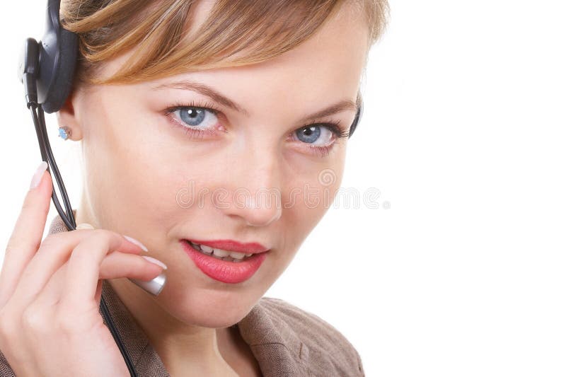 Operator girl stock photo. Image of helpful, operator - 1582706