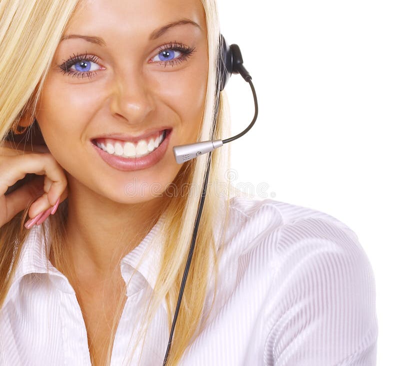 Girl the operator stock photo. Image of sales, salesperson - 1723408