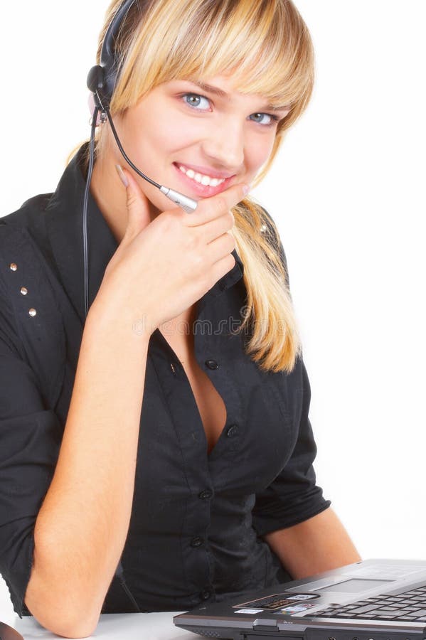 Operator girl stock photo. Image of helpful, operator - 1582706