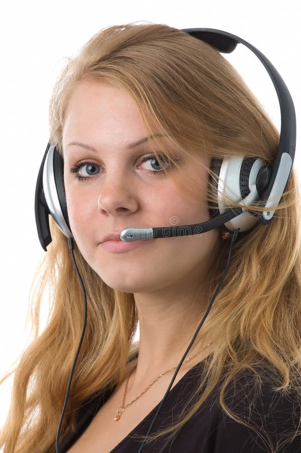 The girl-operator stock image. Image of operator, service - 2478197