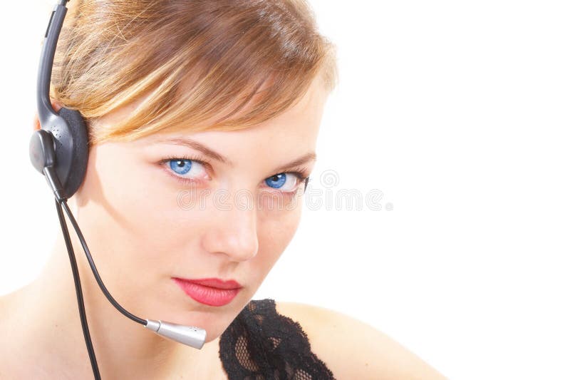 Operator girl stock photo. Image of helpful, operator - 1582706