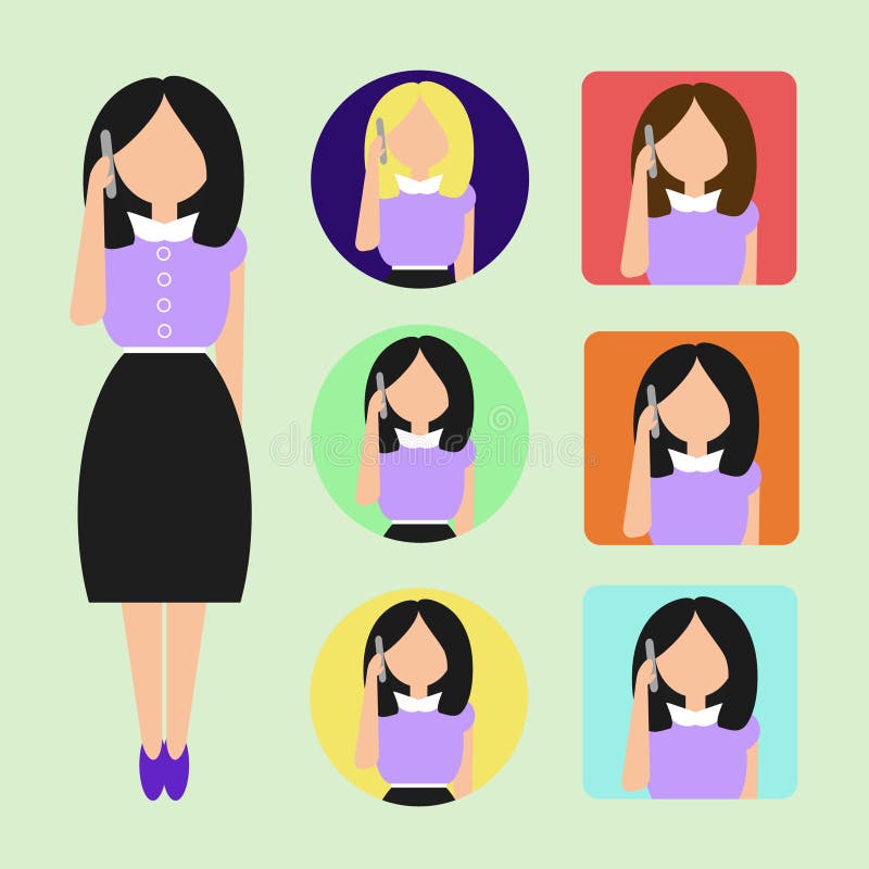 Girl operator call center stock vector. Illustration of code - 68065443
