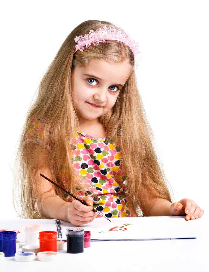 Girl painted stock image. Image of happiness, bright - 30633749