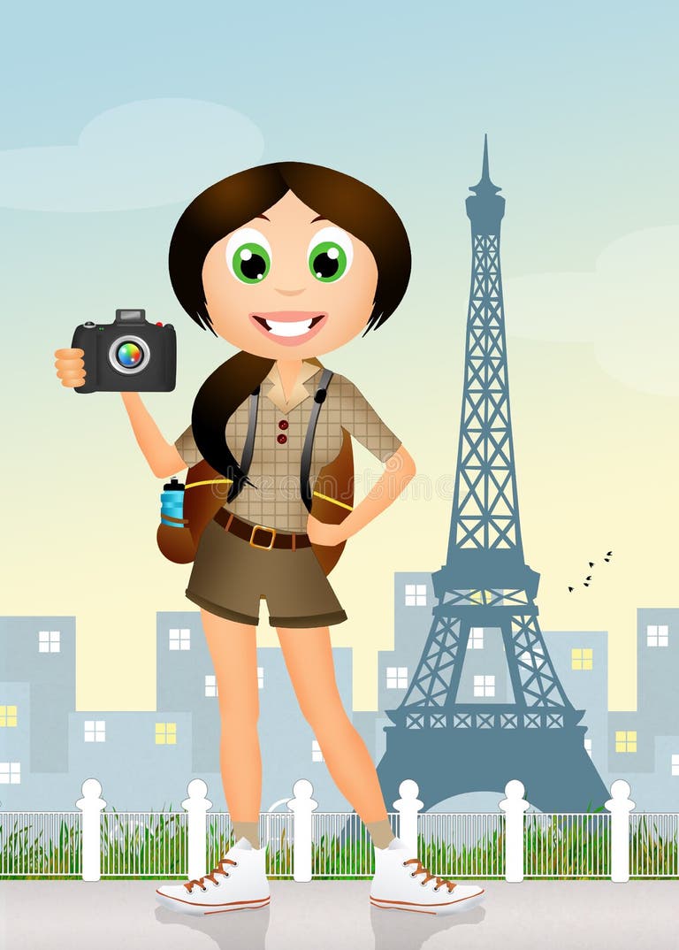 Girl Paris Cartoon Stock Illustrations – 1,381 Girl Paris Cartoon Stock ...