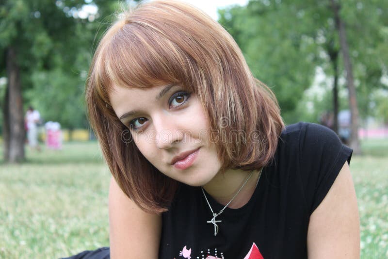 Girl in the Park stock photo. Image of nature, park, beautiful - 10719794