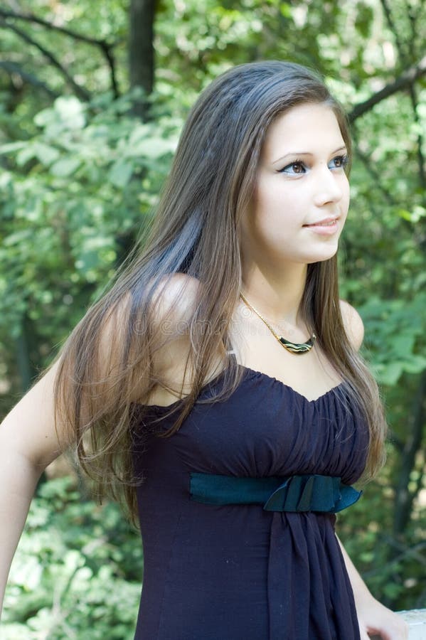 Girl in park stock photo. Image of young, girl, dress - 2971070