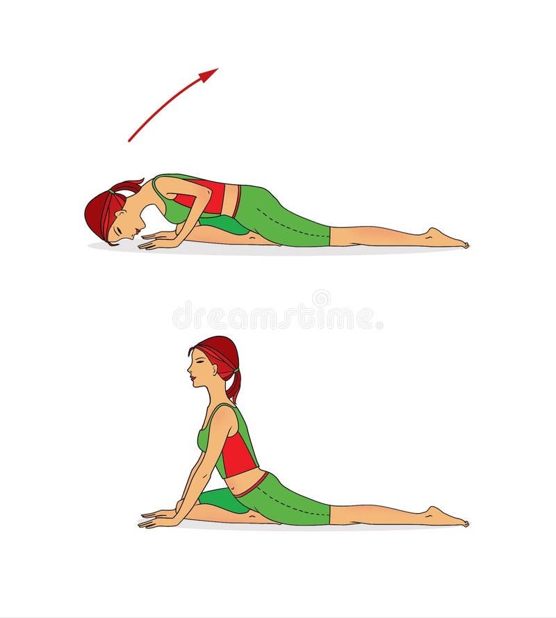 Slopes Forward. Girl Performs an Exercise To Stretch the Muscles of the ...