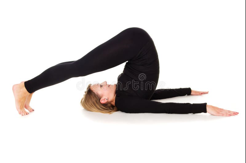 Girl Performs Sport Exercises Stock Photo - Image of meditate, harmony ...