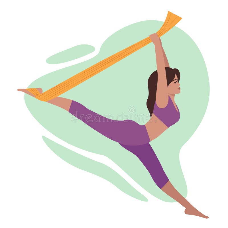 The Girl Performs Twine Hanging in an Orange Hammock. Yoga in a Hammock ...