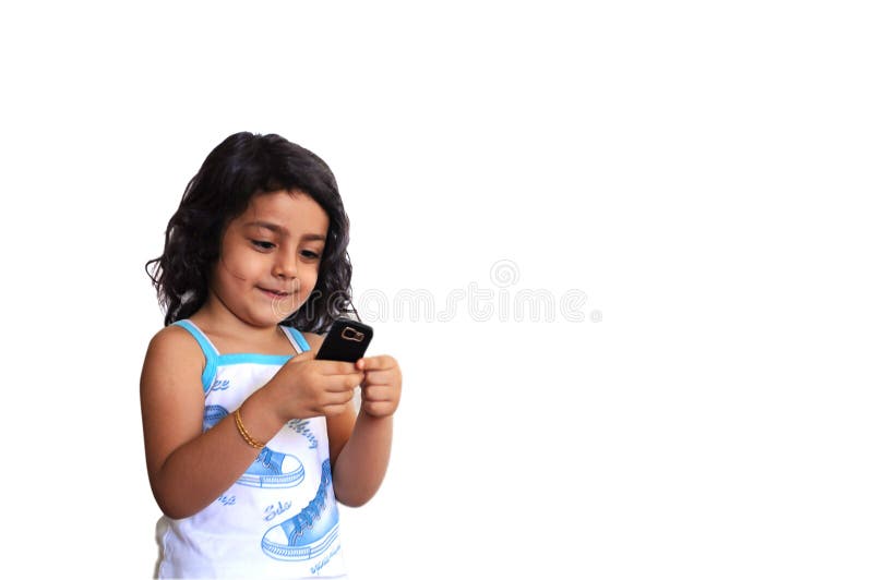 A girl with phone stock image. Image of cute, dialing - 10439499