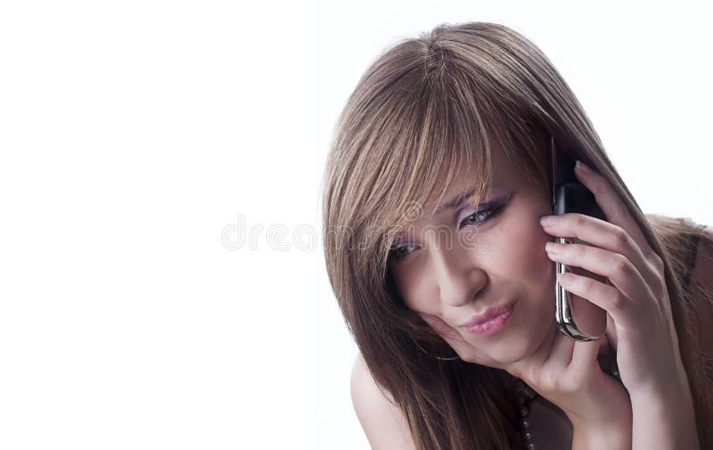 Girl on phone stock photo. Image of attractive, caucasian - 11220294