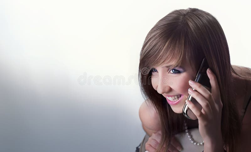 Girl On Phone Picture. Image: 13967926