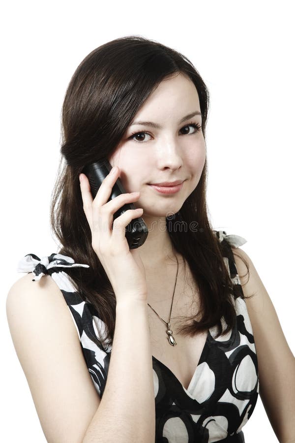 Girl on phone stock image. Image of student, comunication - 13983903