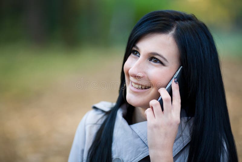 Girl on the phone stock image. Image of communication - 24192353
