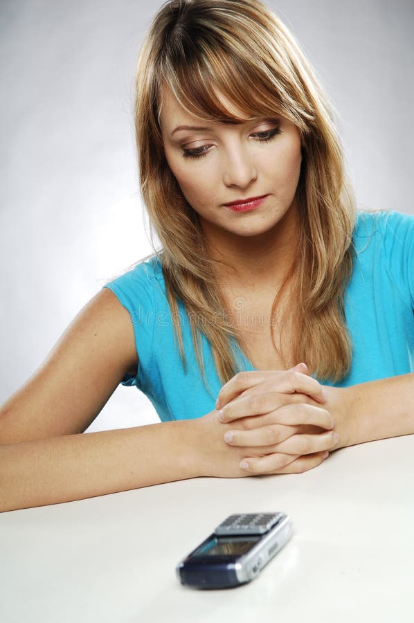 Girl with phone stock photo. Image of phone, technology - 2709406