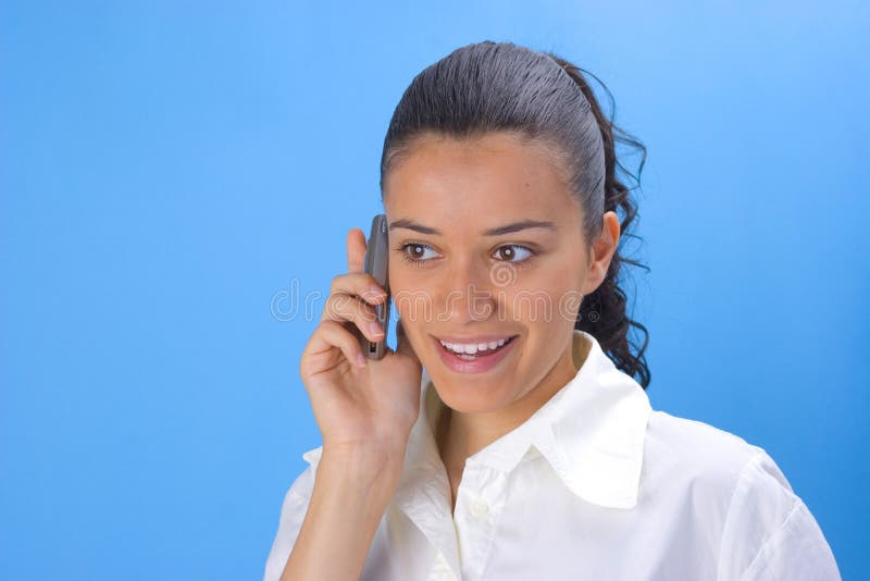 Girl with phone stock photo. Image of blue, beauty, expressions - 2958846