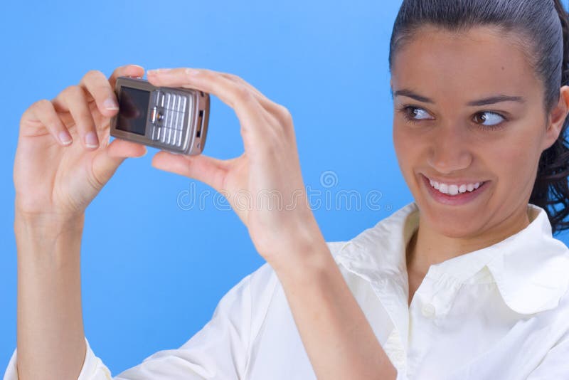 Girl with phone stock image. Image of company, information - 2958917