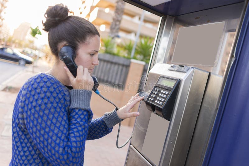 Girl phoning. stock photo. Image of contact, curly, flat - 62240712