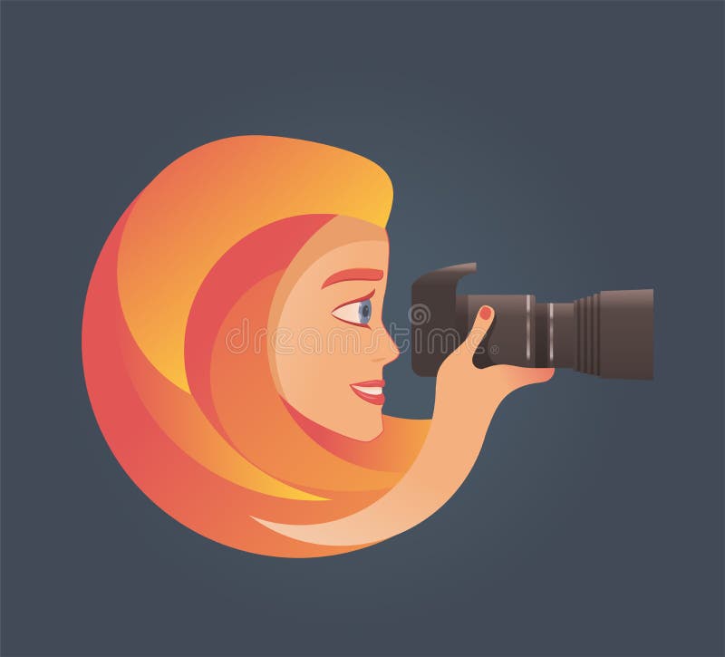 Photographer Side Mirror in a Cartoon Box Stock Vector - Illustration ...